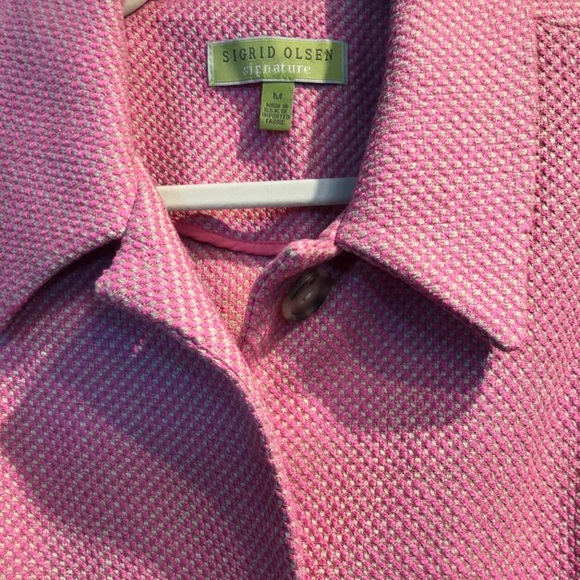 Sigrid Olsen | Jackets & Coats | Sigrid Olsen Pink Tweed Coat | Poshmark